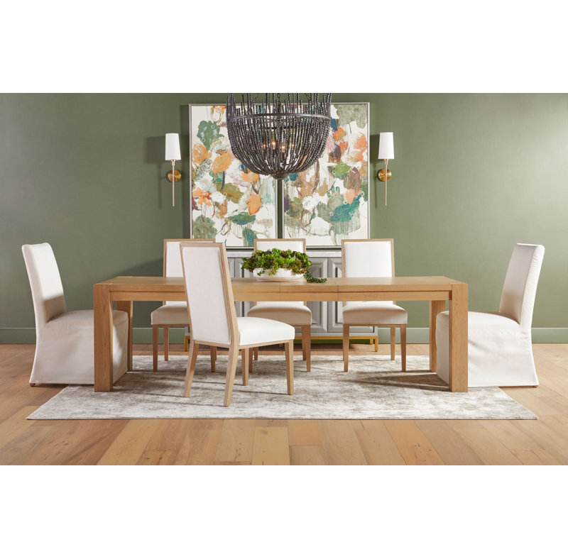 LOOMLAN Adler Rubberwooden Rectangular Extension Dining Table | Wayfair